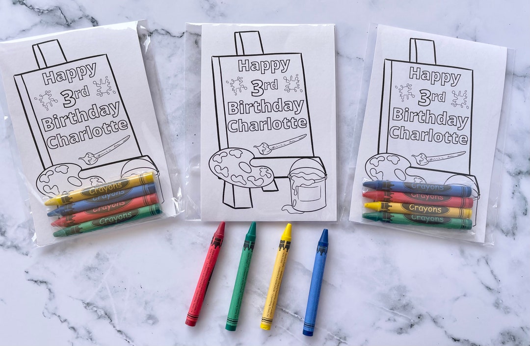 Custom GIRLS Art Little Painter Coloring Kits Kids Party - Etsy