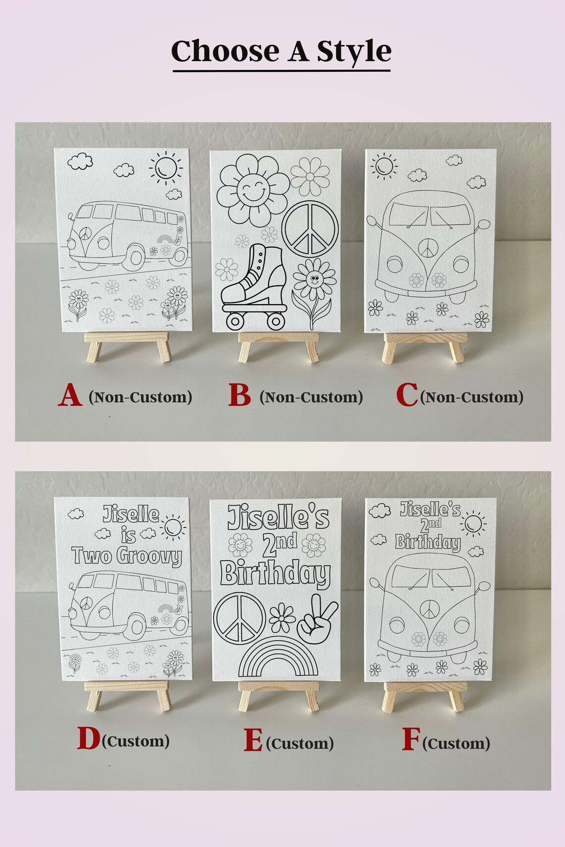 Custom Groovy Painting Canvas Kits Kids Party Favors - Etsy