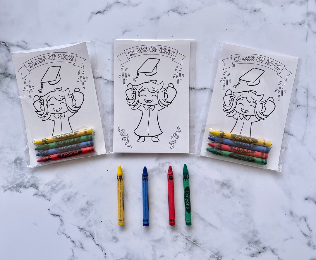 Custom GIRL Graduation Coloring Kits Party Favors - Etsy