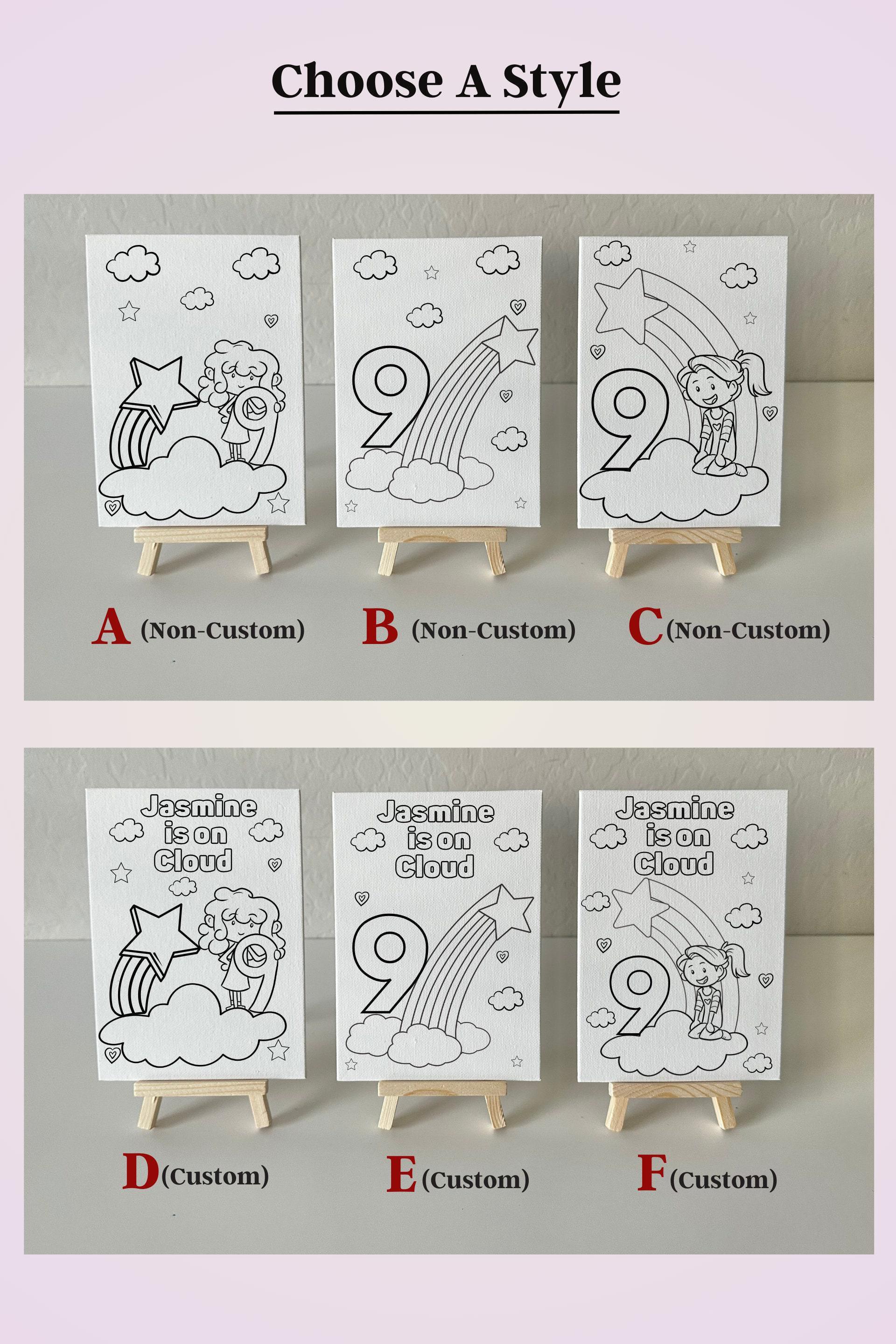 Custom Cloud 9 Painting Canvas Kits Kids Party Favors - Etsy