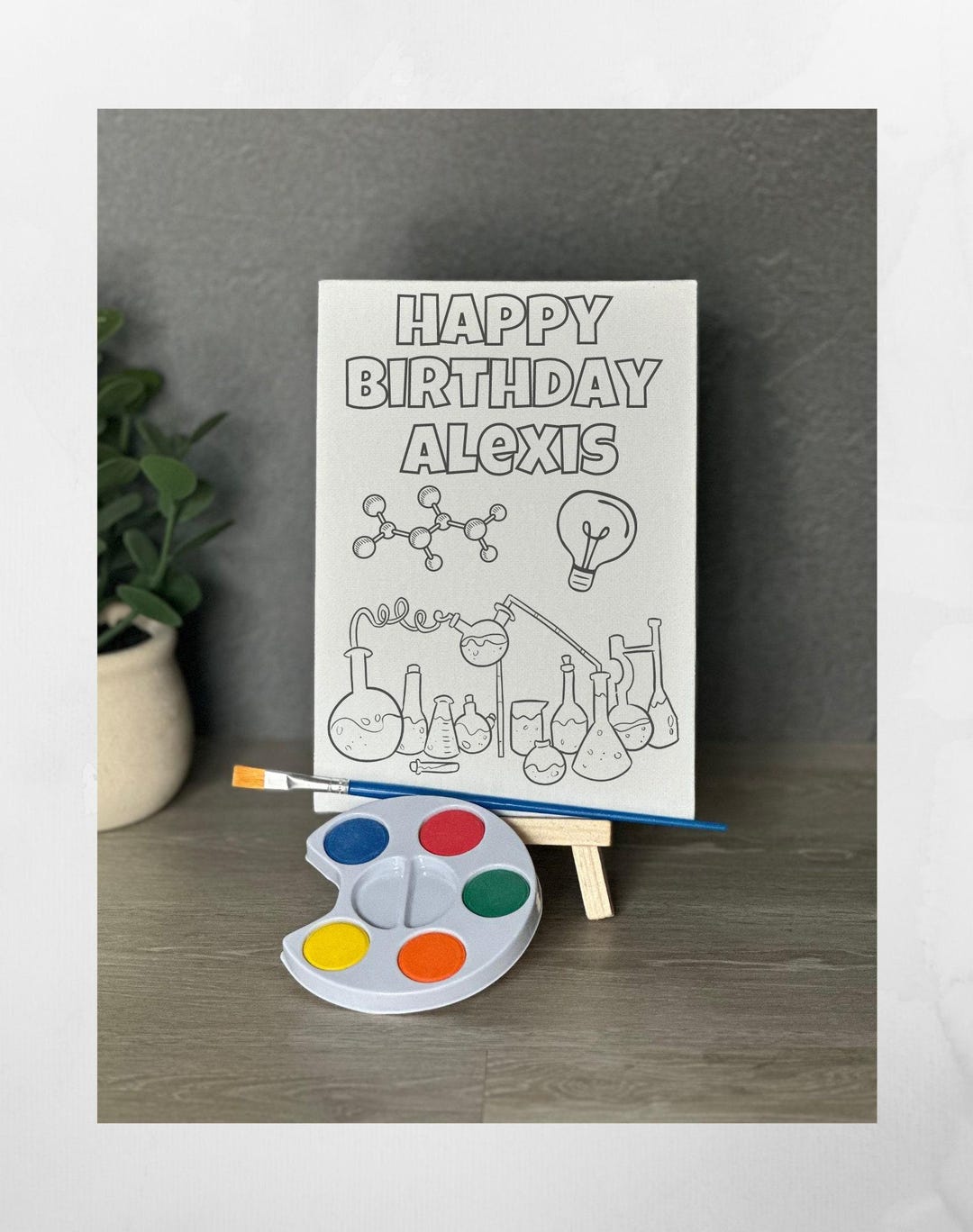 Custom Science Painting Canvas Kits Kids Party Favors Table Decorations ...