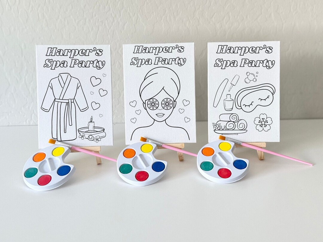 Custom Spa Painting Canvas Kits Kids Party Favors - Etsy