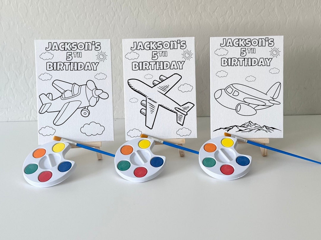 Custom Planes Airplanes Canvas Painting Kits Kids Party Favors - Etsy