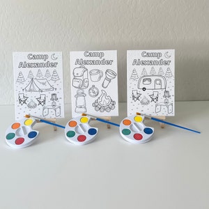 Custom Camp Camping Painting Canvas Kits Kids Party Favors - Etsy