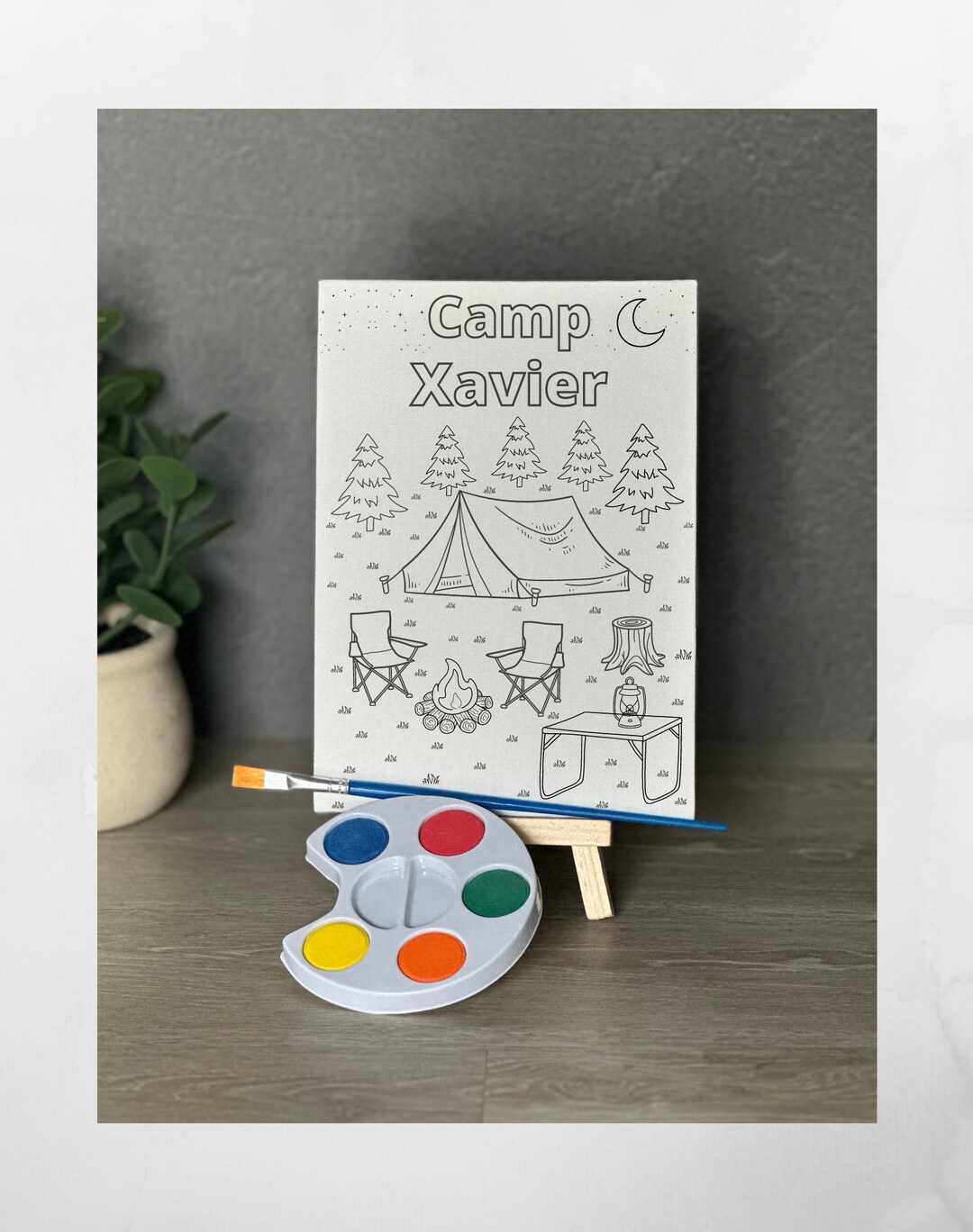 Custom Camp Camping Painting Canvas Kits Kids Party Favors style D - Etsy