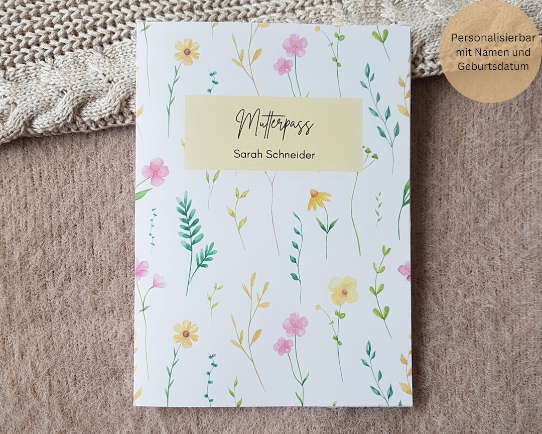Personalized Maternity Record Book Cover With Pocket and Name / Cover ...