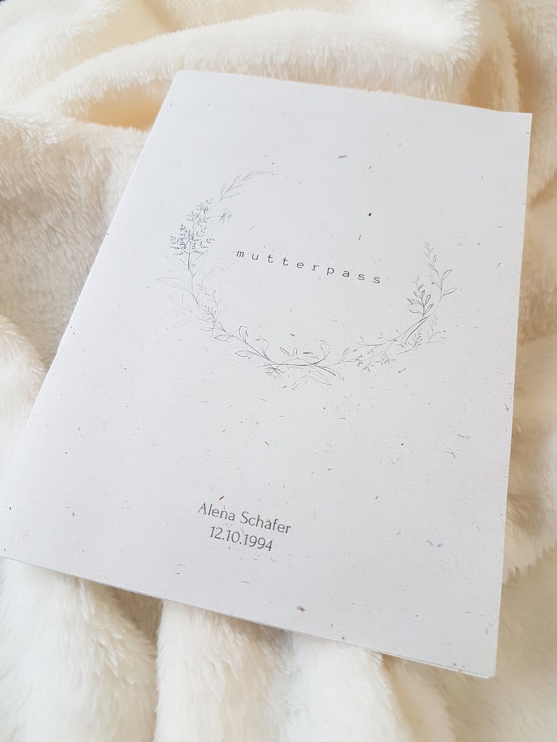 Personalized Maternity Record Book Cover With Extra Pocket and Name ...
