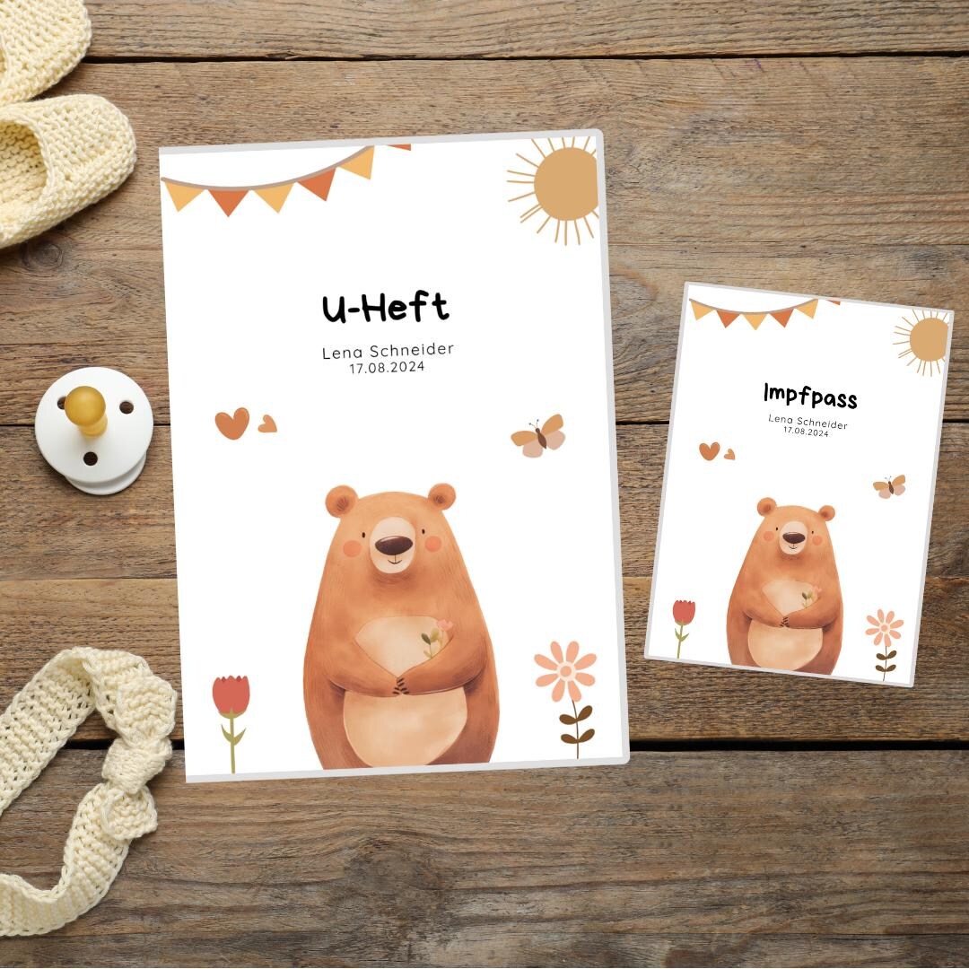 Personalized Set of Child Health Record Booklet Covers, Vaccination ...