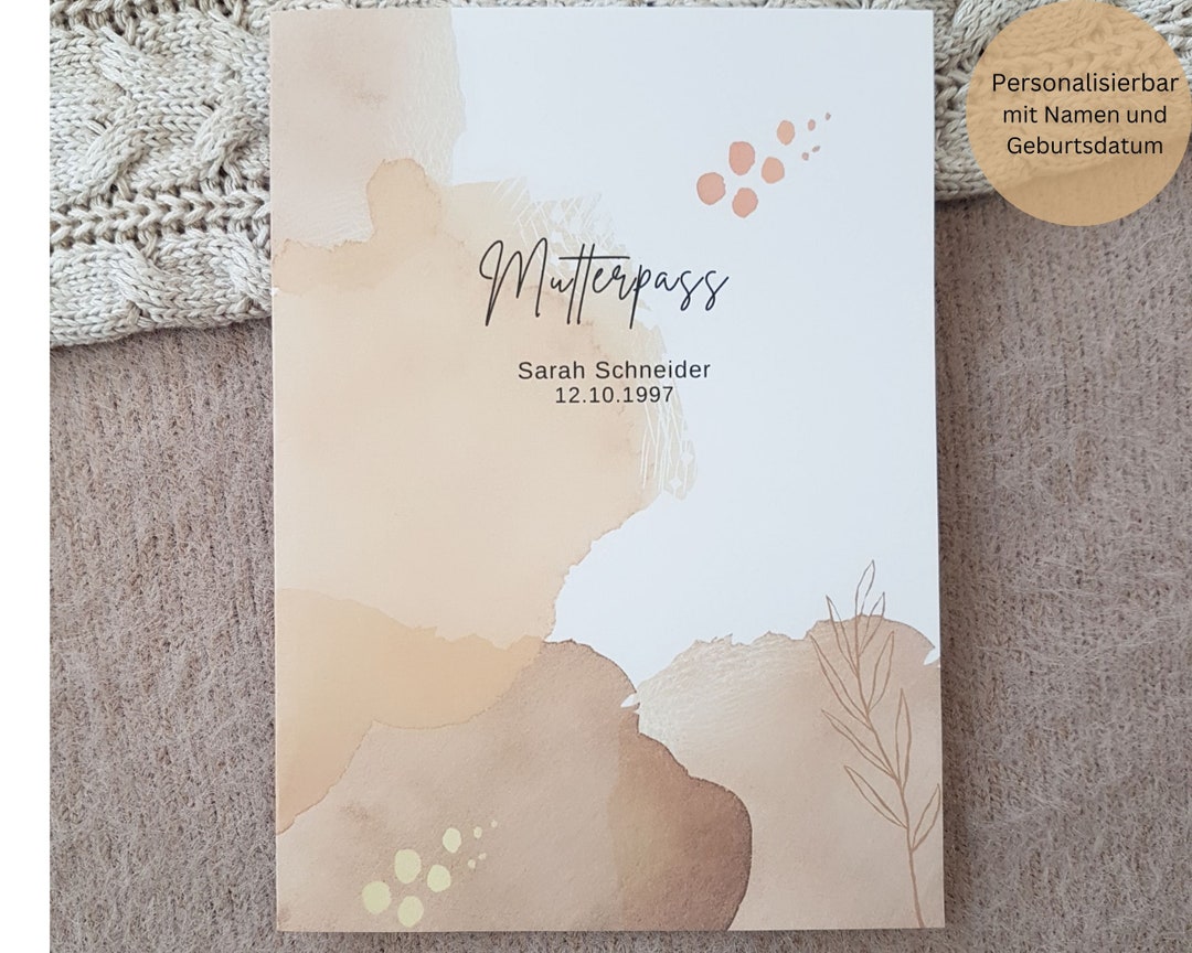 Personalized Maternity Record Book Cover With Name / Protective Cover ...