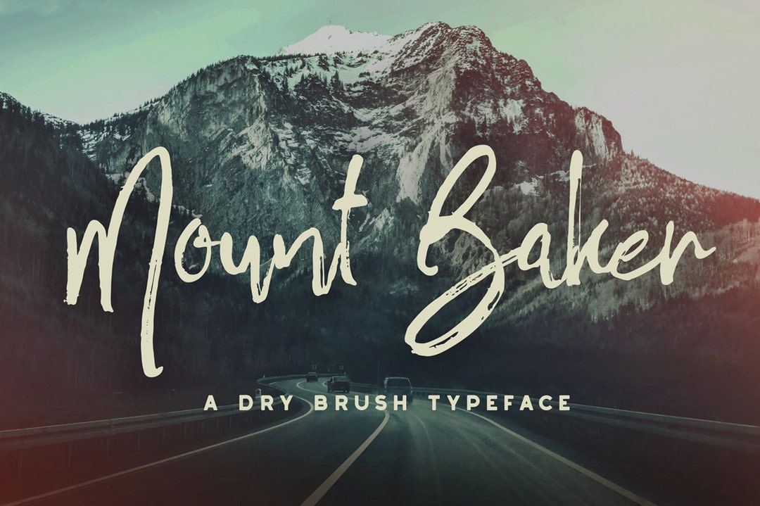 Mount Baker Font - Brush Typeface, Handwritten Lettering, Signature ...