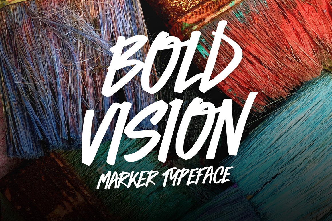 Bold Vision Logo Font - Brush Typeface, Handwritten Lettering, Script ...