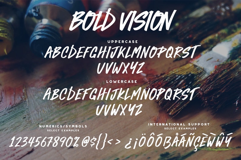 Bold Vision Logo Font - Brush Typeface, Handwritten Lettering, Script ...