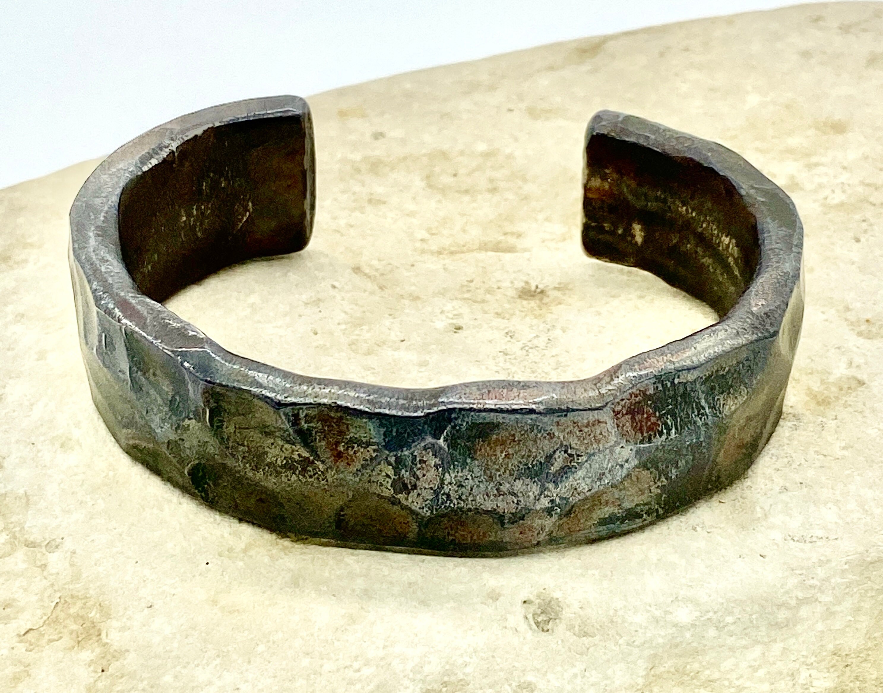 Huge Titanium Hammered Cuff Men's Cuff Bracelet Custom | Etsy
