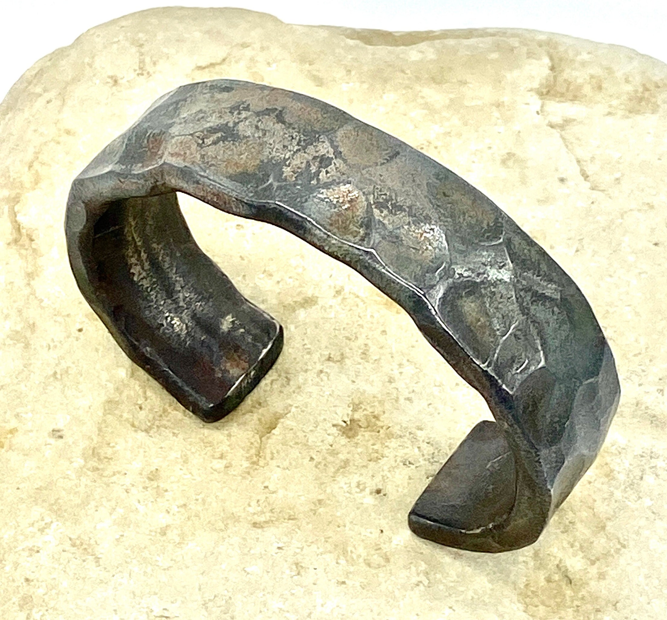 Huge Titanium Hammered Cuff Men's Cuff Bracelet Custom | Etsy