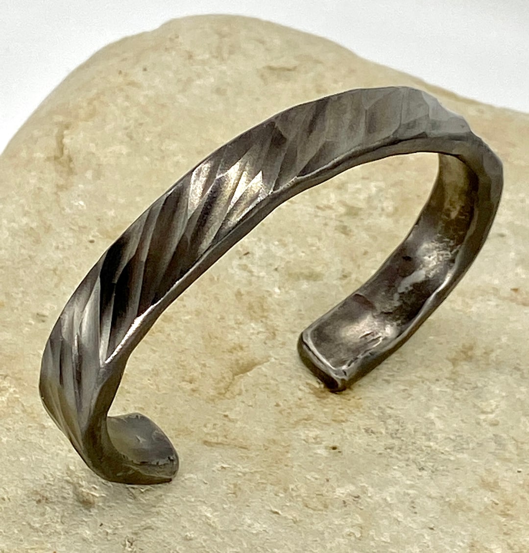 Diagonal Titanium Cuff, Men's Cuff Bracelet, Gift Bracelet, Gift Cuff ...