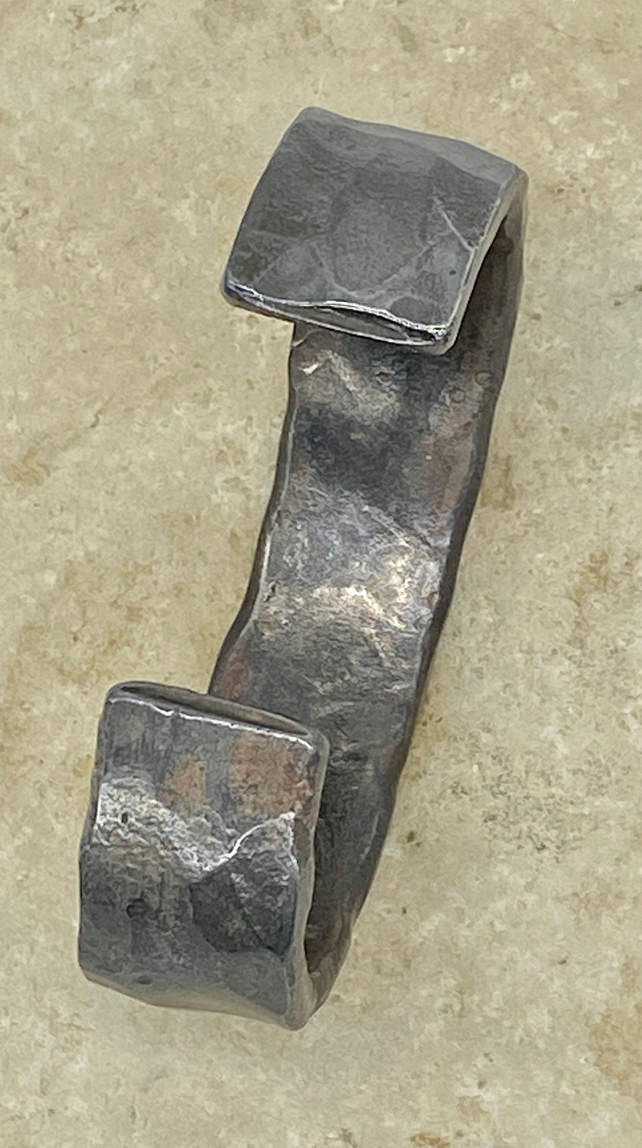 Huge Titanium Hammered Cuff Men's Cuff Bracelet Custom | Etsy