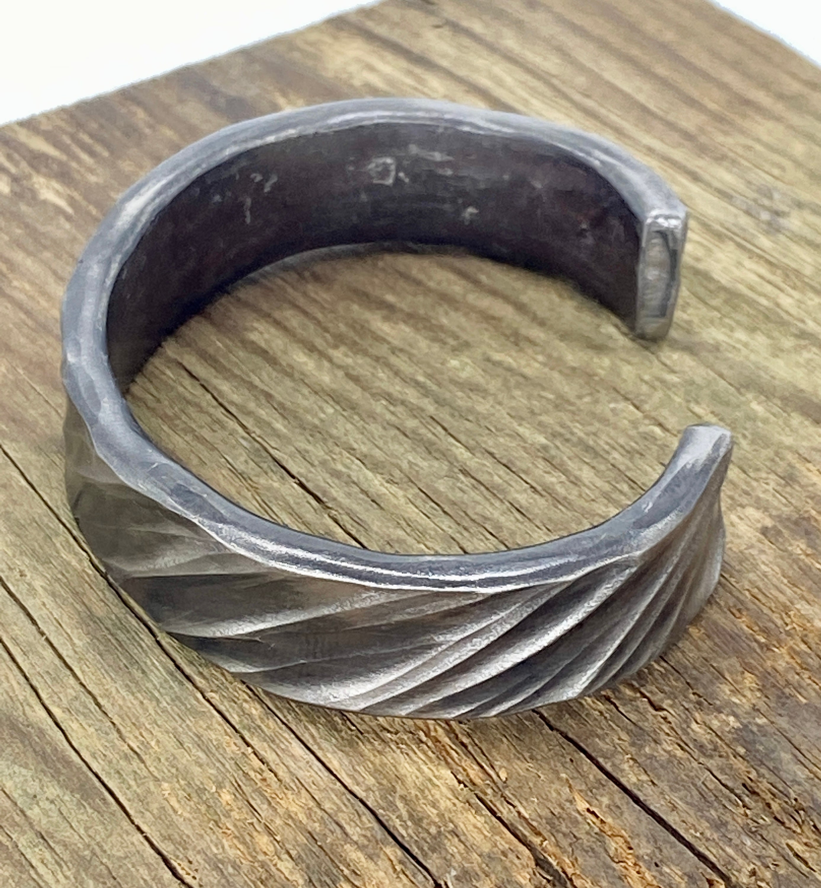 Big Diagonal Cuff Titanium Cuff Bracelet Bracelet for Men - Etsy