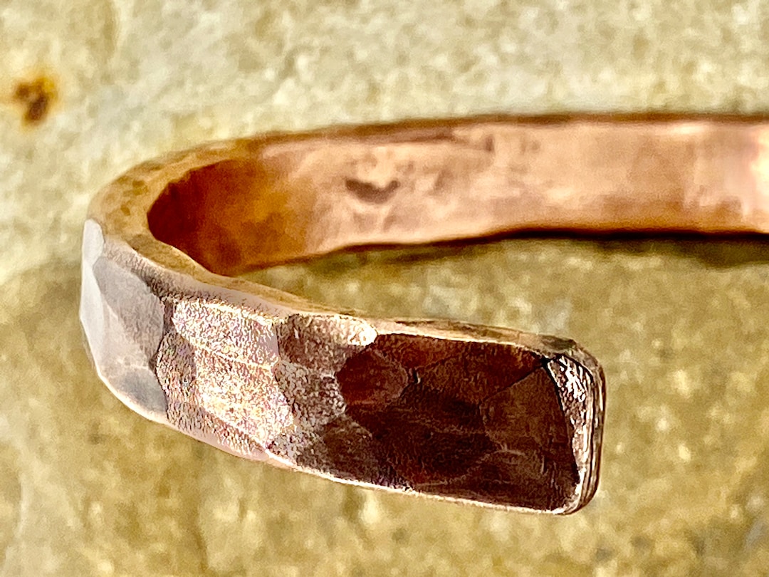 Hammered Copper Cuff Bracelet, Custome Sized Bracelet, Unisex Cuff, Copper Anniversary, 7th ...