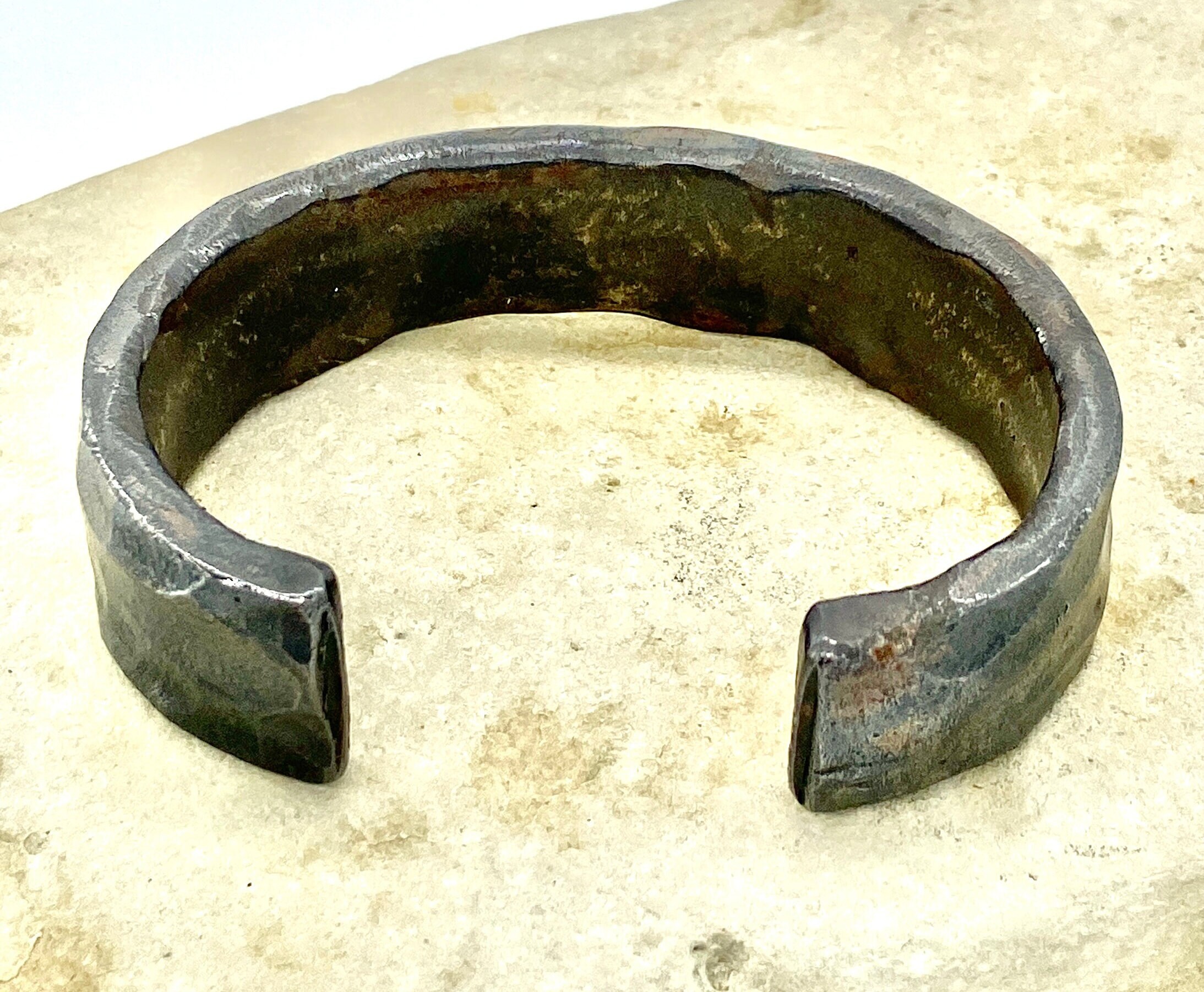 Huge Titanium Hammered Cuff Men's Cuff Bracelet Custom | Etsy