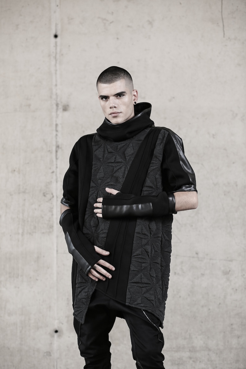 Turner Hoodie (unique Men Hoodie-asymmetric Hoodie-futuristic Fashion ...