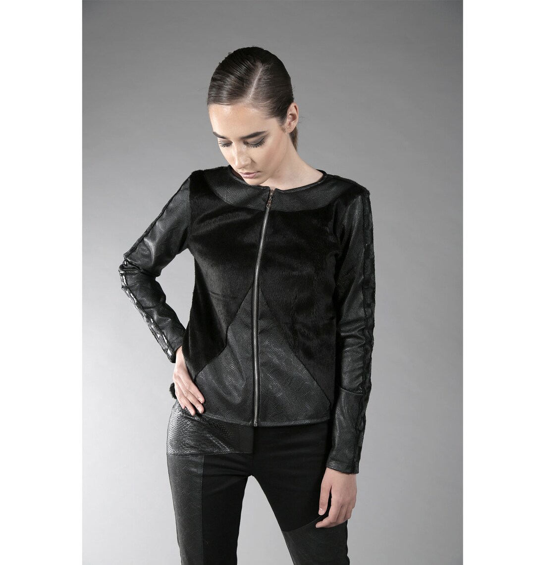 Bold Jacket (black Jacket-alternative Woman Clothing-leather Jacket ...