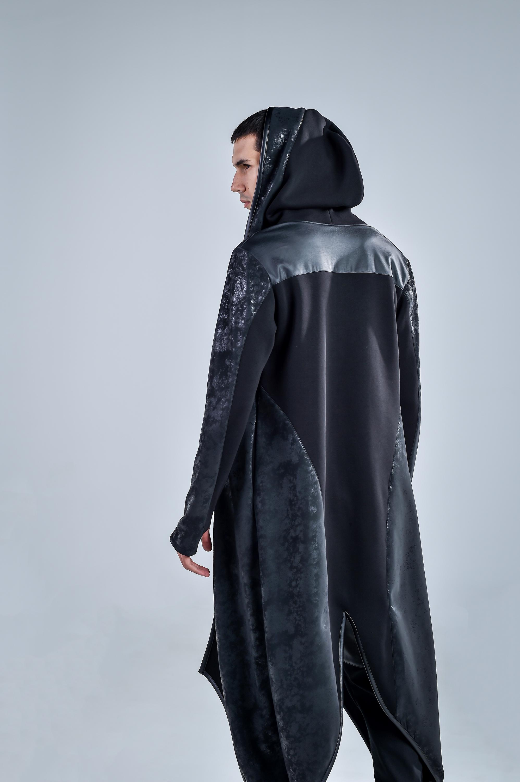 Rupture Cardigan (black Men Clothing-unique Men-long Cardigan ...