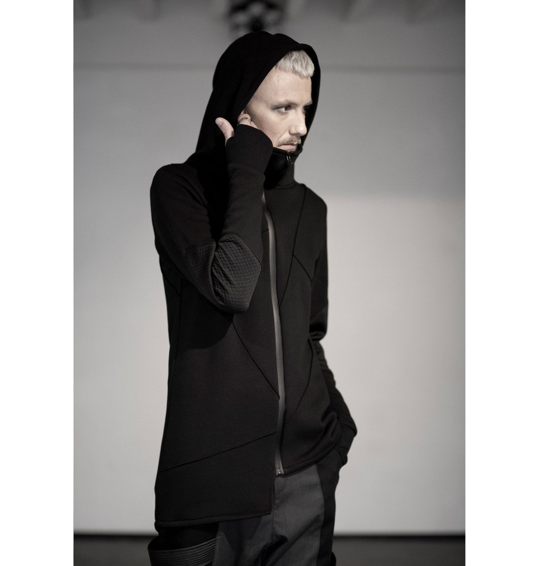 Fuzzion Hoodie (men Hoodie-black Hoodie-men Clothing-street Fashion ...