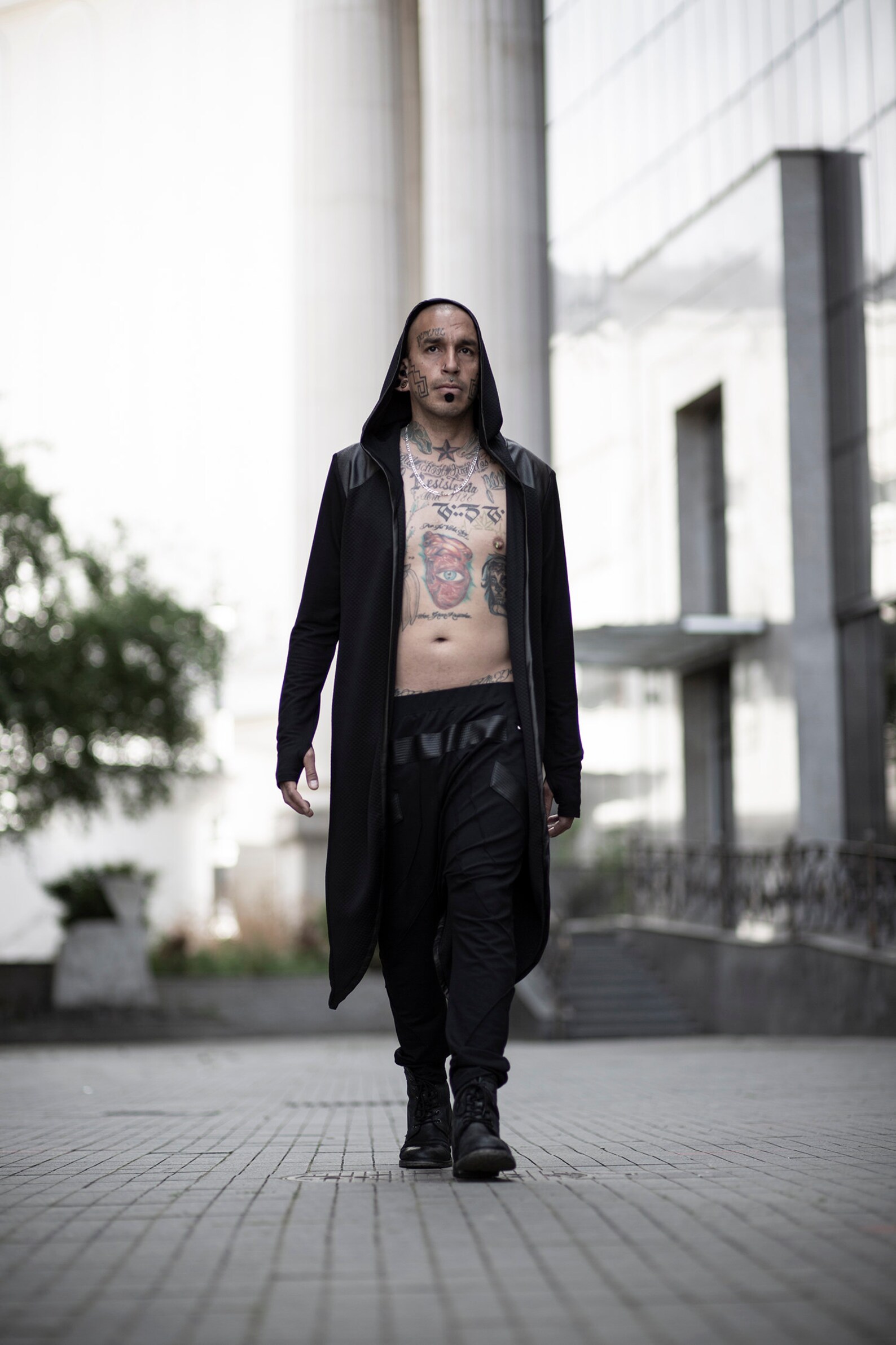 Gegen Cardigan (black Men Cardigan-street Fashion-futuristic Clothing ...
