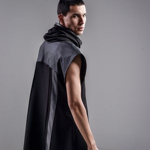 Egotist Poncho (black Men Poncho-street Men Fashion-poncho Men ...