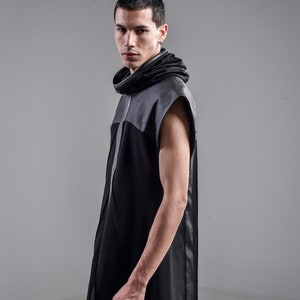 Egotist Poncho (black Men Poncho-street Men Fashion-poncho Men ...