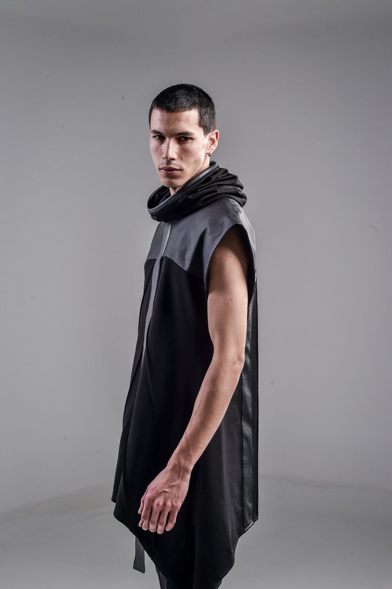 Egotist Poncho (black Men Poncho-street Men Fashion-poncho Men ...