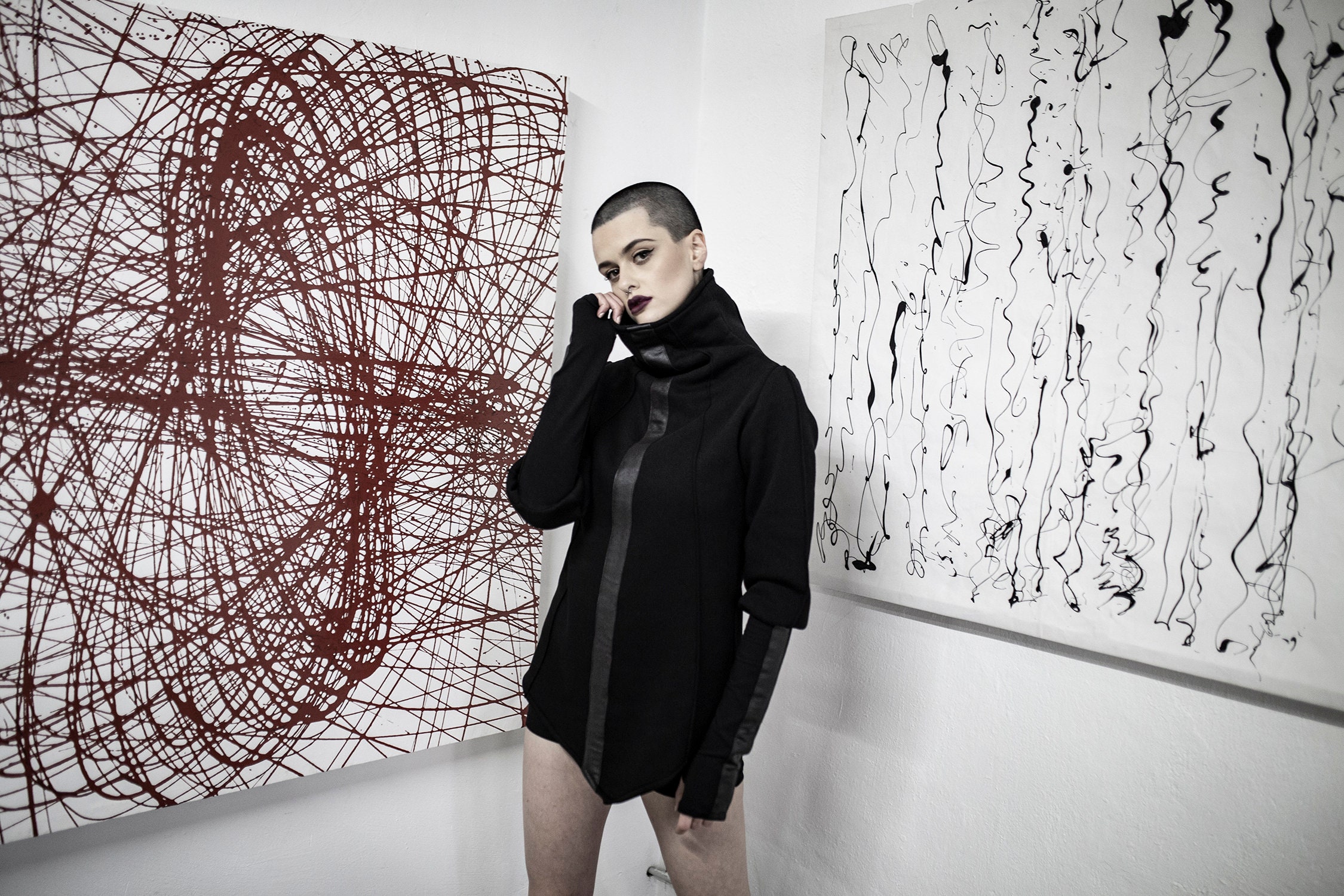 Bouncer Tunic women Fashion-pullover-sweatshirt-black | Etsy