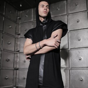 Vertex Tunic (avantgarde Fashion-street Men Fashion-black Clothing-men ...