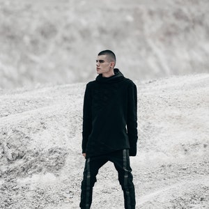 Nathan Hoodie (black Hoodie-street Men Fashion-men's Wear-avantgarde ...