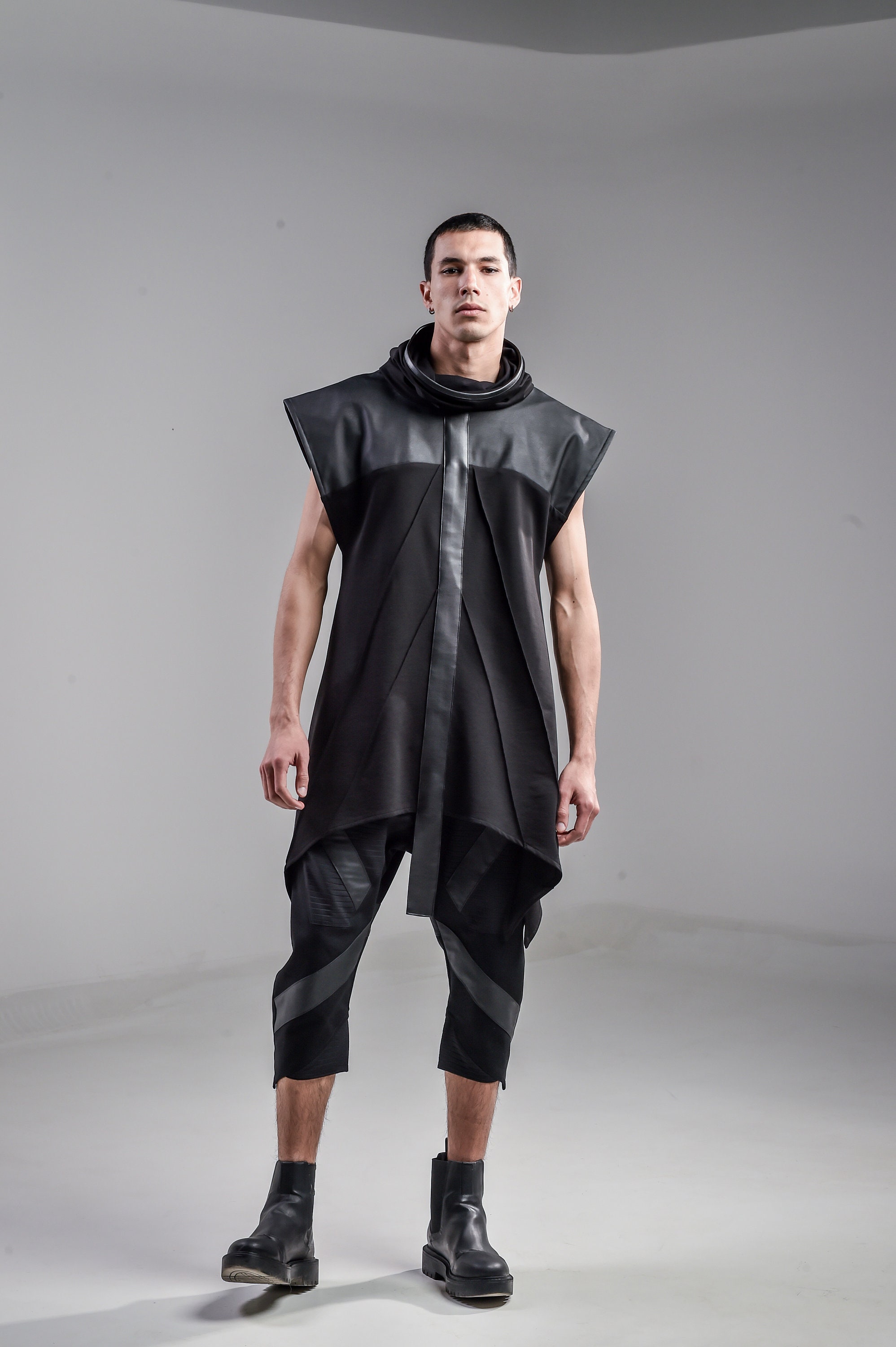 Egotist Poncho (black Men Poncho-street Men Fashion-poncho Men ...