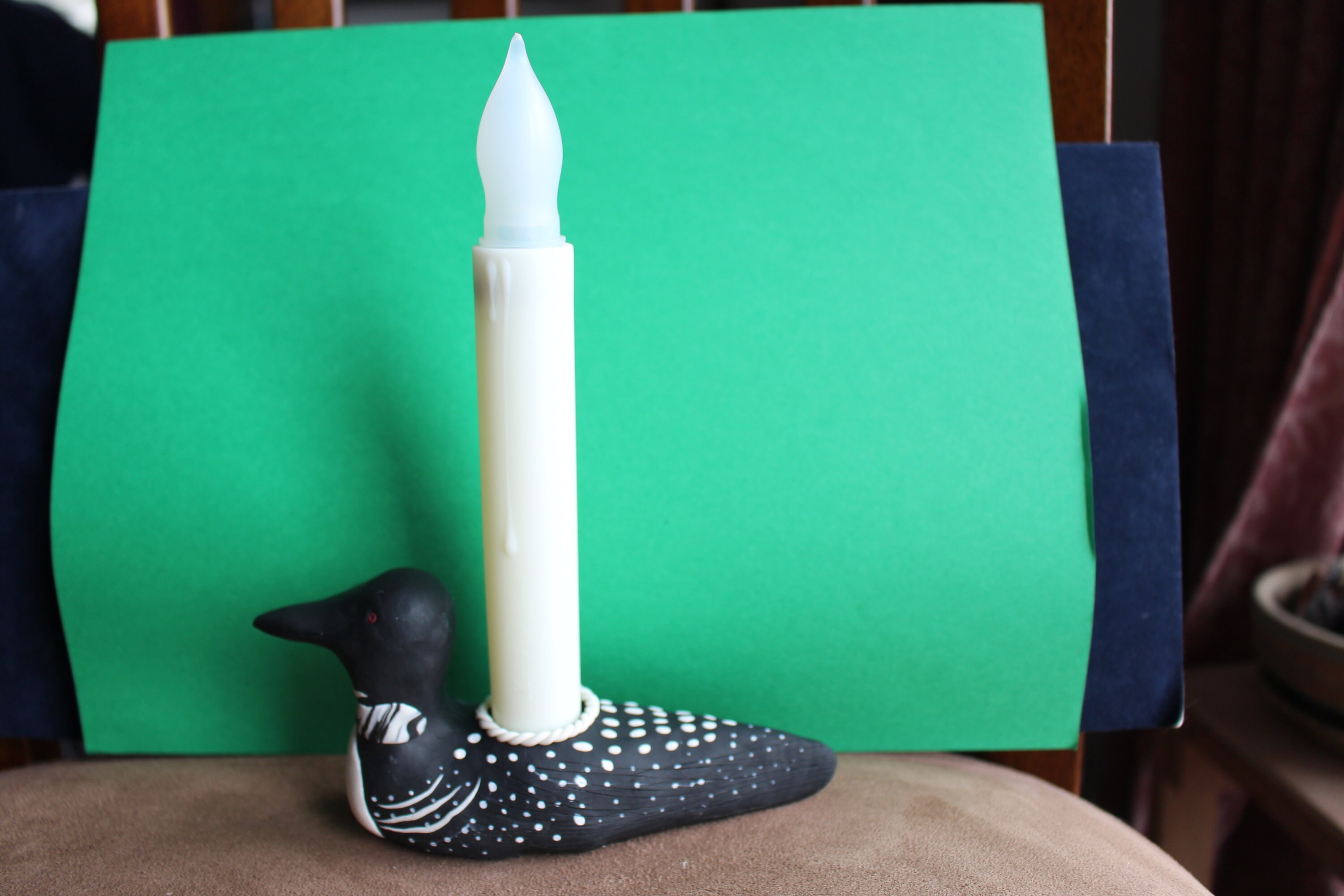 Sculpted Polymer Clay Loon Candle Holder, Loon Lovers Gift, Lake House ...