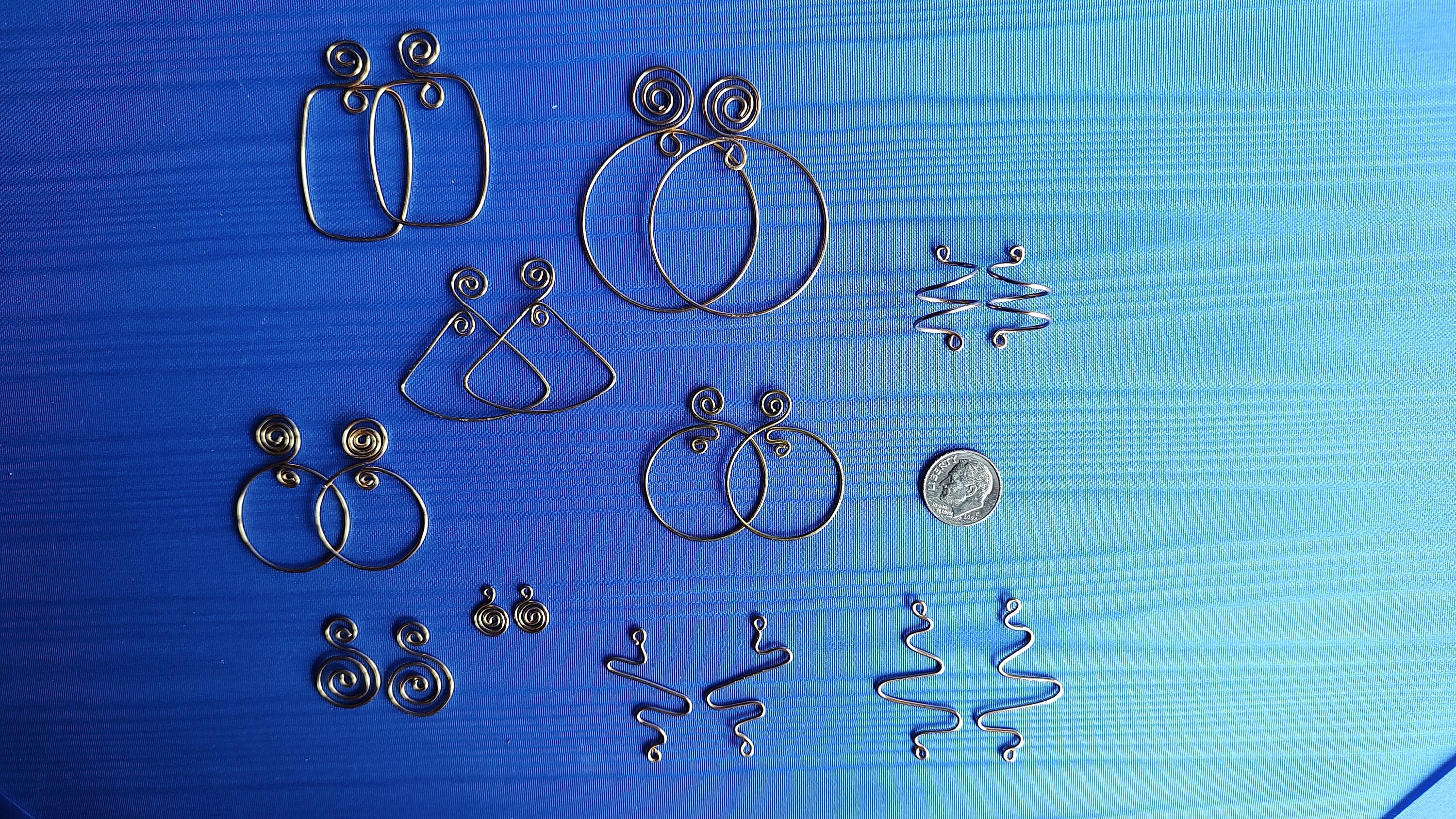 5 Pairs Wire Dangles, Drops or Frames for Earring Embellishment or as ...