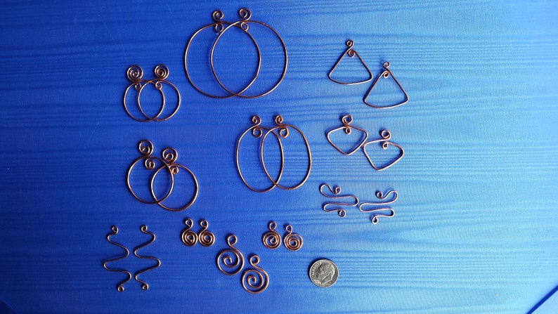 5 Pairs Wire Dangles, Drops or Frames for Earring Embellishment or as ...