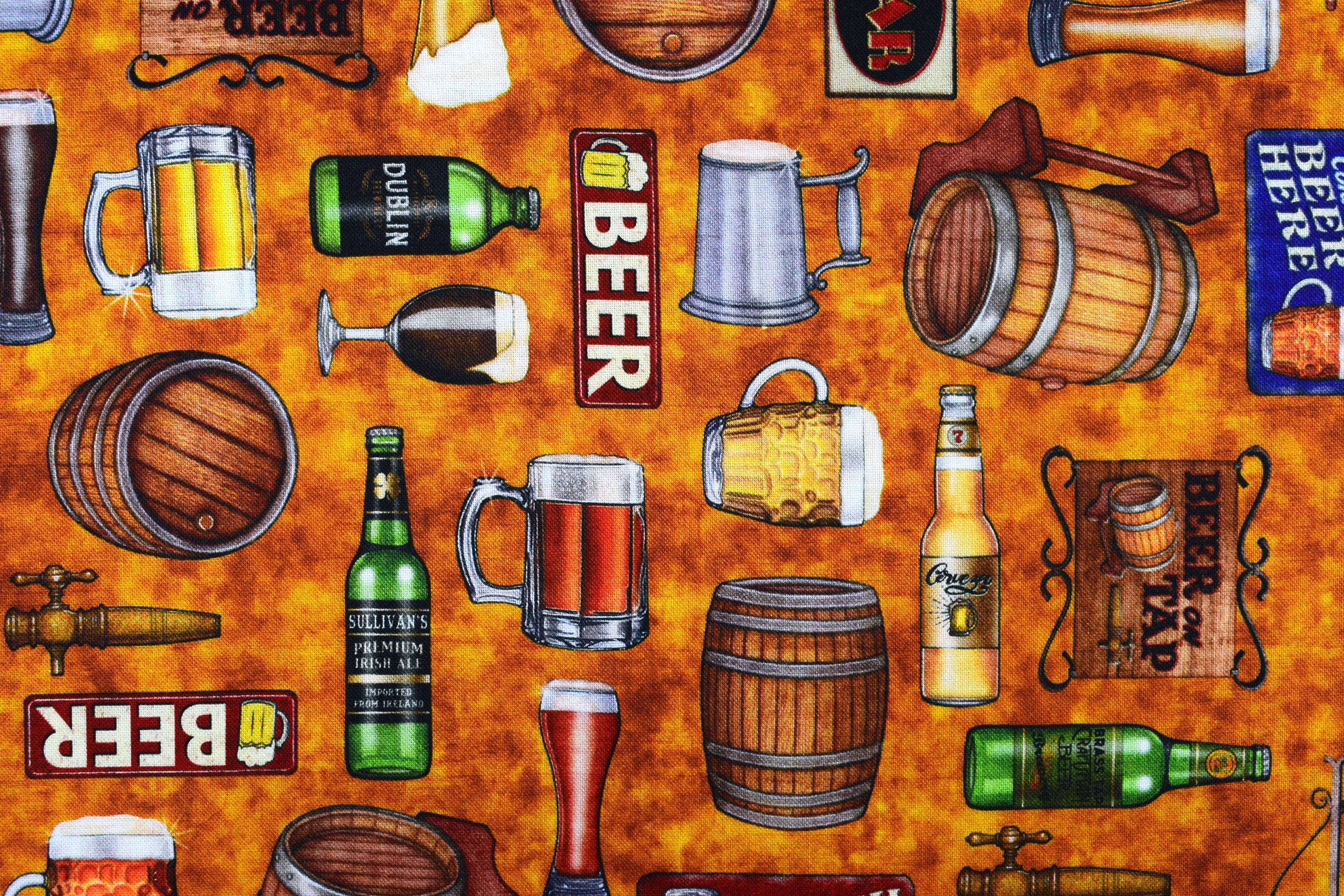 Beer Fabric Bar Fabric Quilting Fabric Cotton Fabric | Etsy