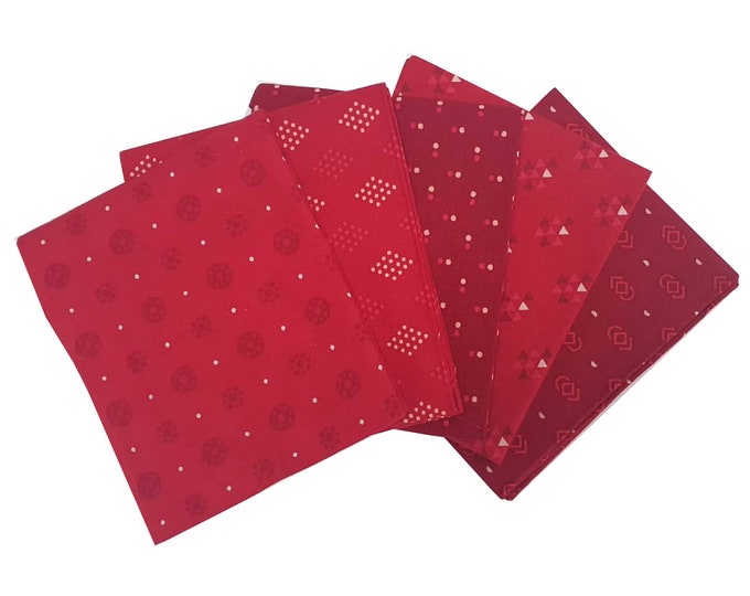 Red Fat Quarter Bundle, Red Blender Fabric, Quilting Fabric - Etsy