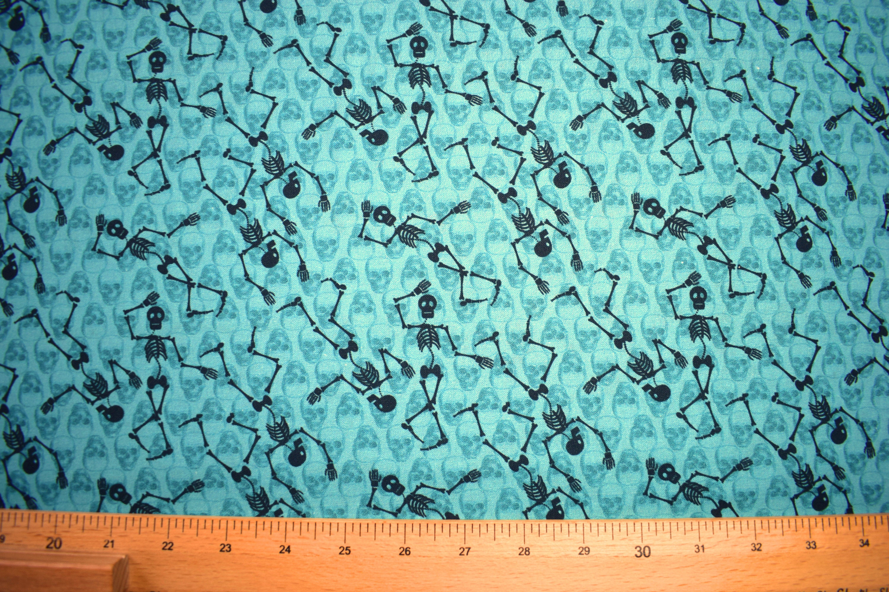 Halloween Fabric Dancing Skeleton Fabric Skull Fabric | Etsy