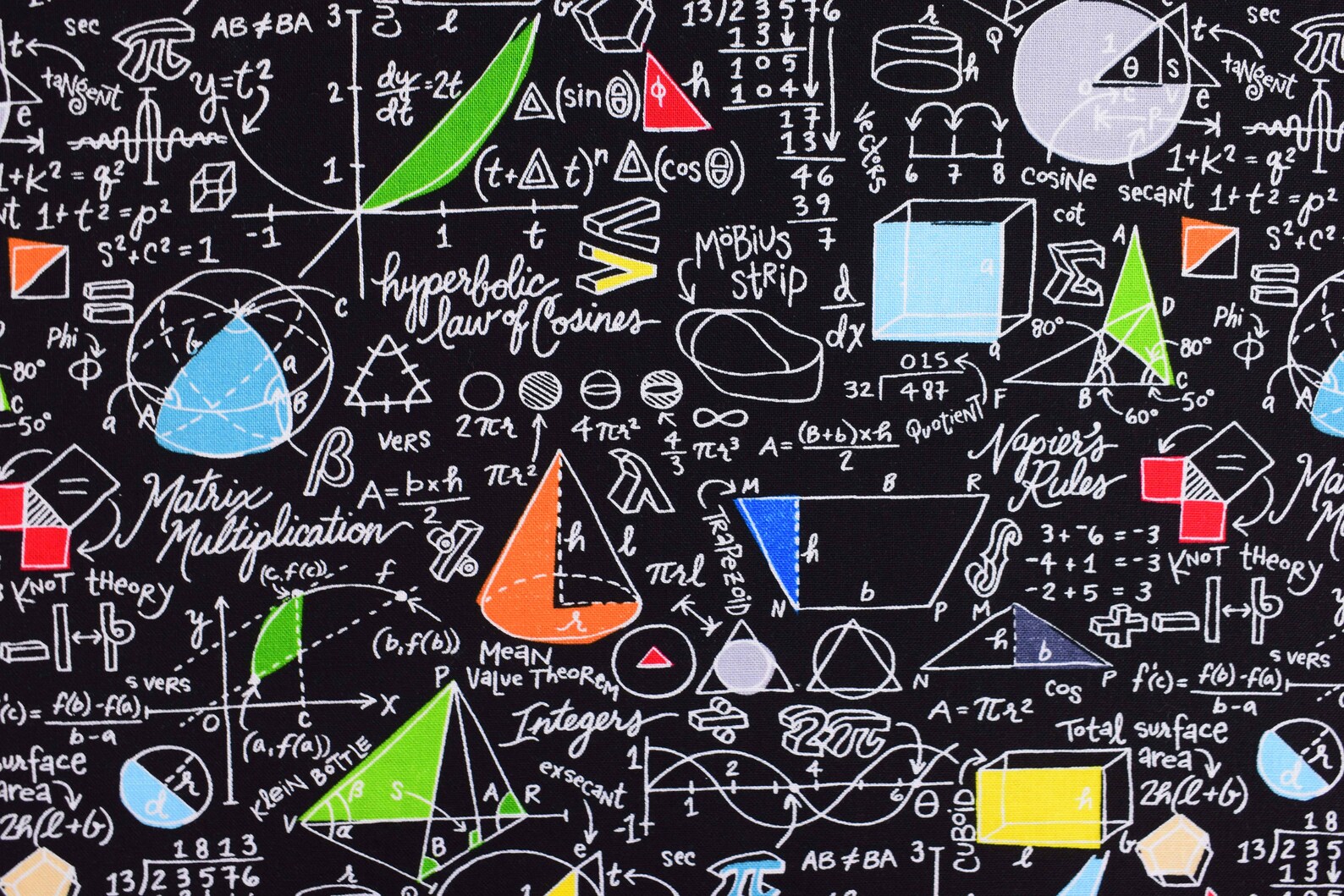 Maths Fabric Science Fabric Educational Fabric Quilting - Etsy UK