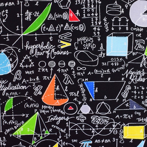 Math Fabric - Etsy