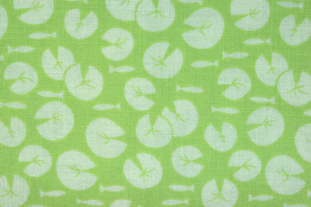 Green Lily Pad Fabric, Quilting Fabric, Lily Pad by Debbie Shore Fabric ...