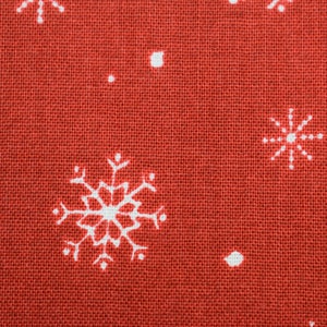 Red Snowflake Fabric, Christmas Fabric, Quilting Fabric, Just Chillin ...