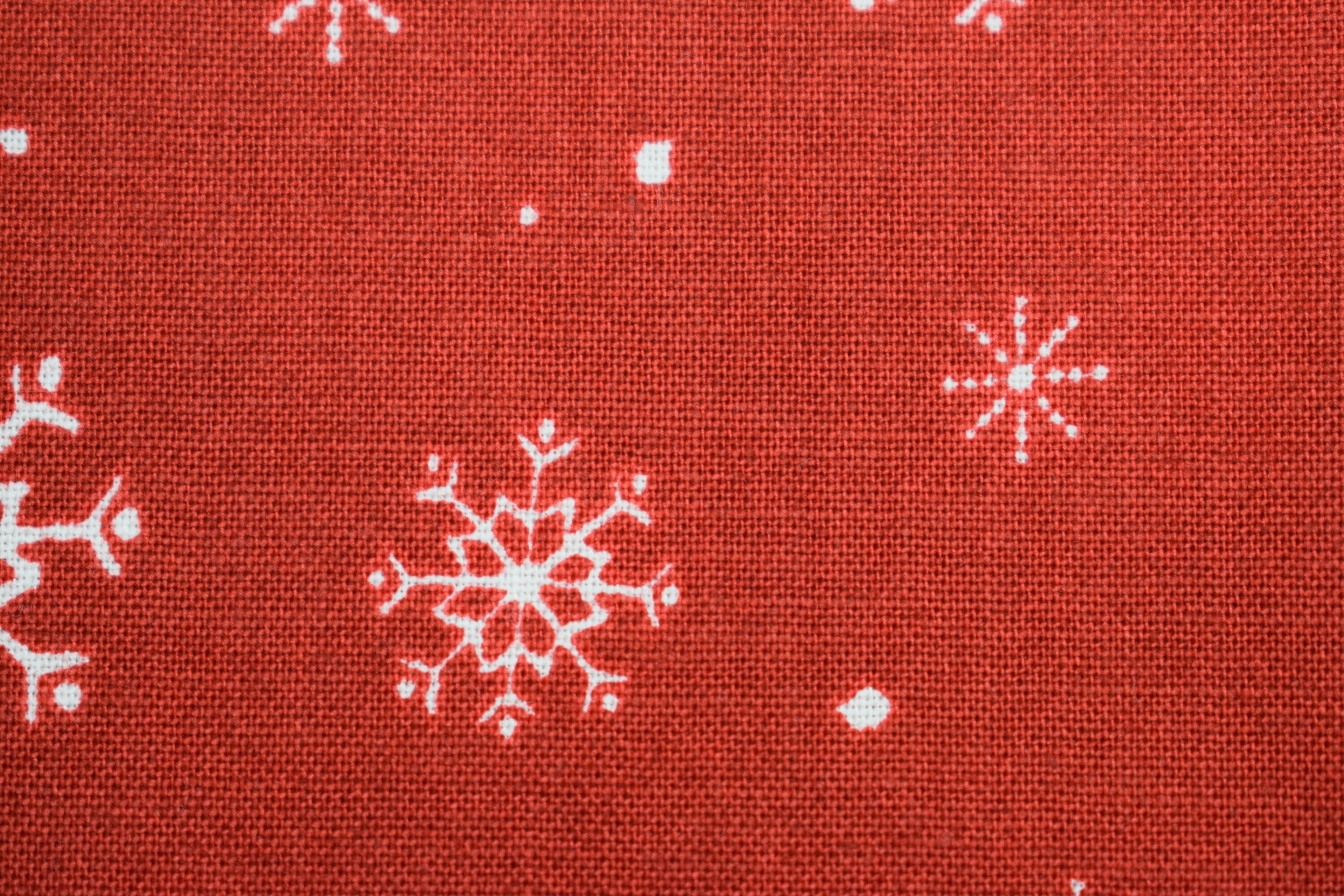 Red Snowflake Fabric Christmas Fabric Quilting Fabric Just - Etsy