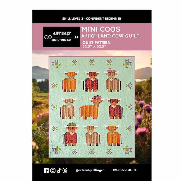 Highland Cow Quilt Pattern - Etsy