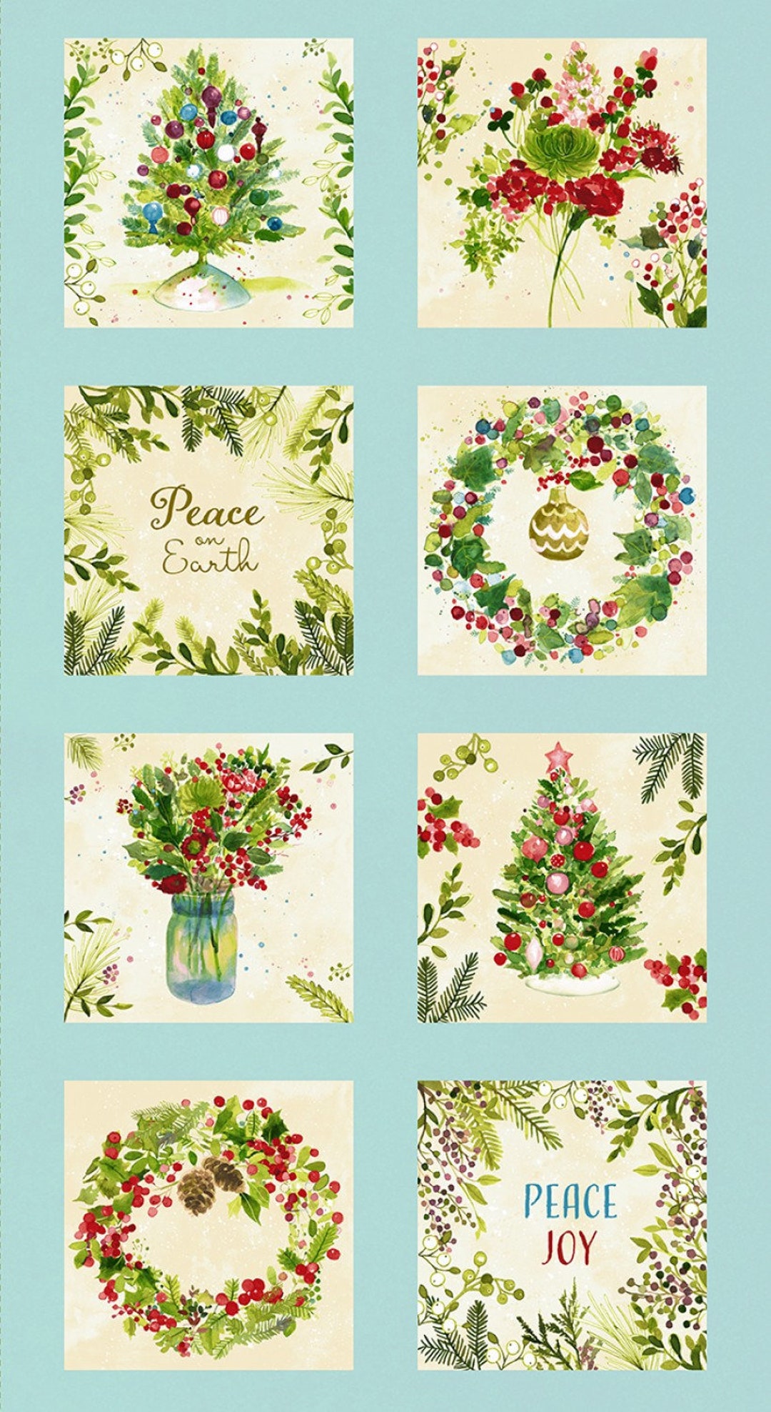 O Christmas Tree Fabric Panel, Cotton Quilting Fabric - Etsy