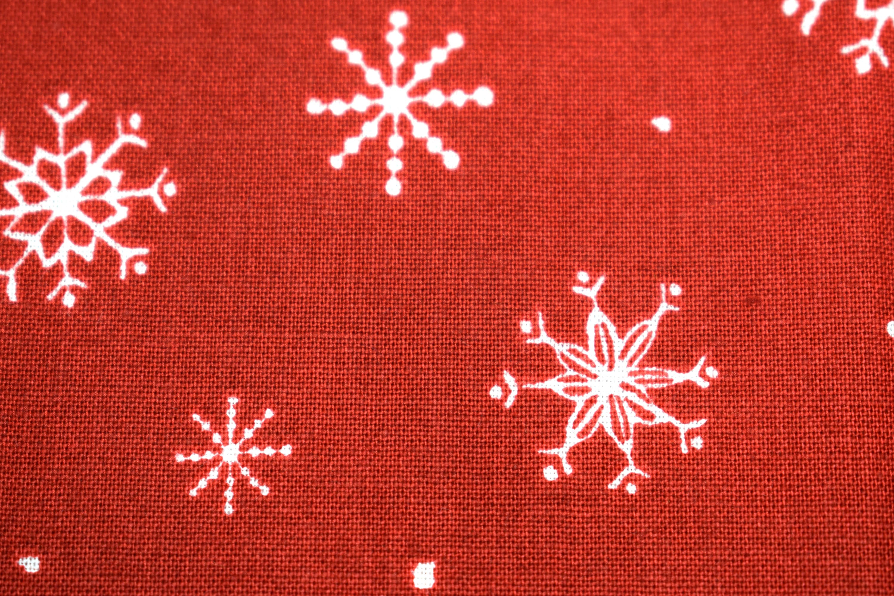 Red Snowflake Fabric Christmas Fabric Quilting Fabric Just - Etsy