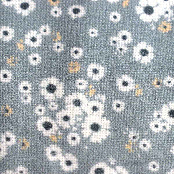 Gray Floral Fabric - Etsy